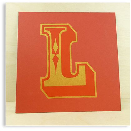 Hand printed letter L - Patrick Edgeley Prints