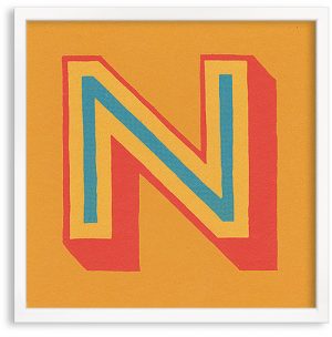 Hand printed letter N - Patrick Edgeley Prints