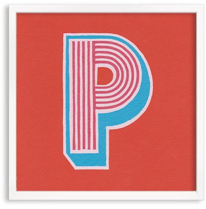 Hand printed letter P - Patrick Edgeley Prints