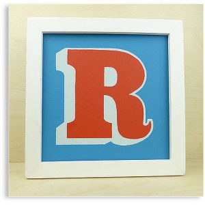 Hand printed letter R - Patrick Edgeley Prints